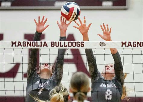 High School Volleyball Magnolia Tops Rival West Creates 21 5a Logjam