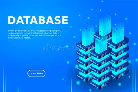 Server Room Isometric Cloud Storage Data Data Center Big Data Processing And Computing