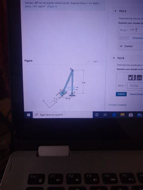 Solved Member Ab Has The Angular Motions Shown Suppose That