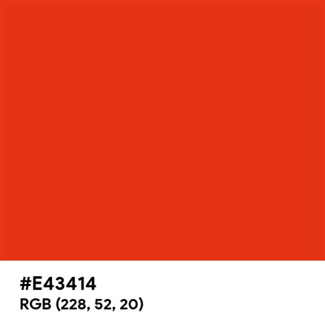 Red Sunset Color Hex Code Is E43414