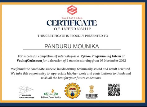 mounika panduru on linkedin pythoninternship aictecertification