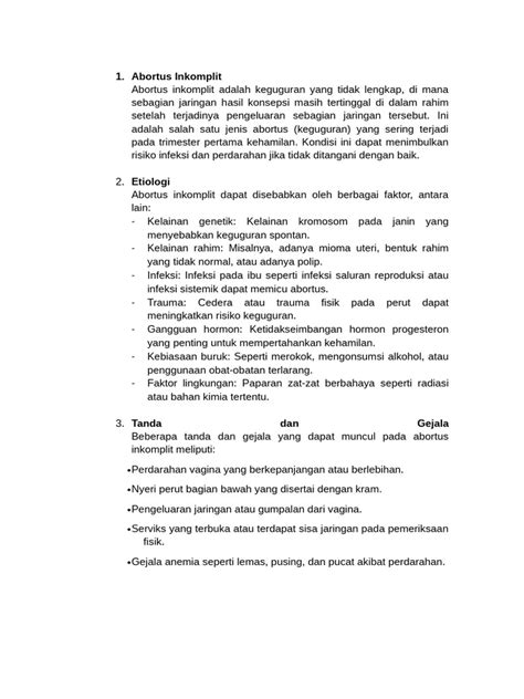 Abortus Inkomplit Pdf