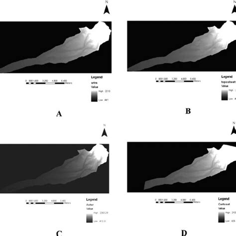 Digital Elevation Models Of Sitla Rao Watershed Derived From A Srtm