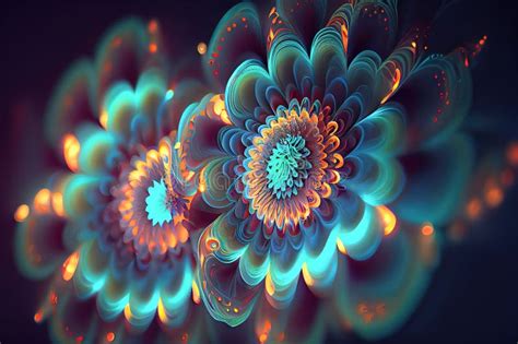 3d Abstraction Fractal Generative Ai Stock Illustration Illustration Of Creative Shape