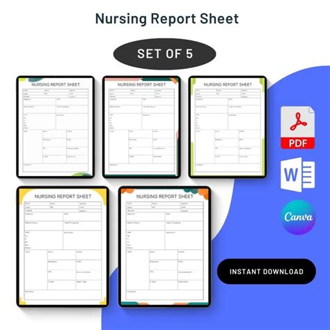 Nursing Report Sheet Template Printable Pdf Word [editable]