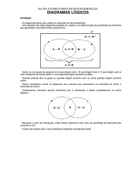 3 Diagramas Lógicos Pdf Equações Objetos Matemáticos