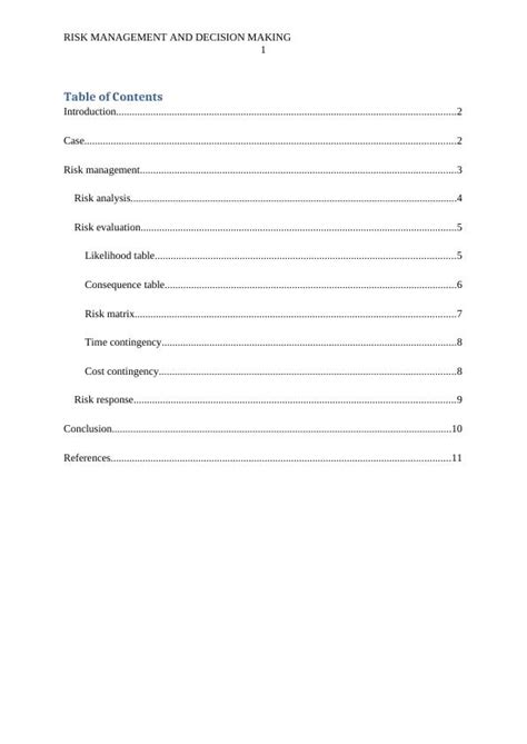 risk management and decision making for construction projects desklib