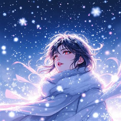 Free Snowy Anime Night Image Anime Manga Winter Download At Stockcake