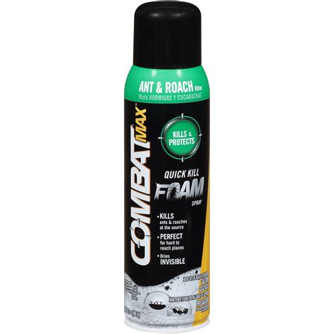Combat Max Ant And Roach Killer Quick Kill Foam Spray 175 Oz
