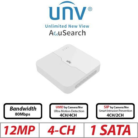 Uniview 12mp 4ch Poe 1 Sata Nvr Ultra 265h265h264 Nvr301 04b Lp4 Uniview 12mp 4ch Poe 1 Sata Nvr Ultra 265h265h264 Nvr301 04b Lp4