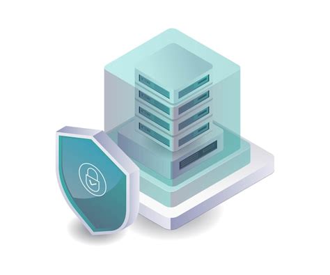 Premium Vector Protecting Hosting Server Security Isometric Illustration