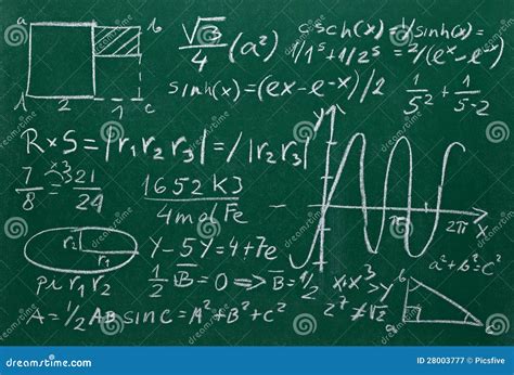 Math Formulas On School Blackboard Education Stock Illustration Illustration Of Drawing
