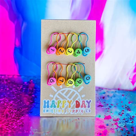 Number Markers Bulb Pin Stitch Markers Progress Keepers For Knitting Crochet Set Of 10