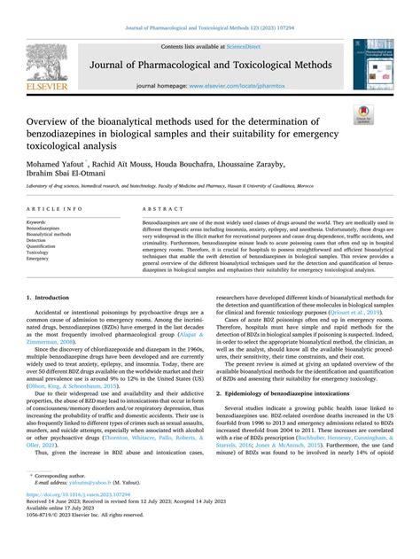 Pdf Overview Of The Bioanalytical Methods Used For The Determination