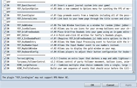Project Fossil V10 Use Mv Plugins In Mz 300 Plugins Fossilized Page 17 Rpg Maker Forums
