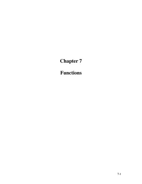Chapter 7 A Detailed Explanation Of Functionmodular Programing Chapter 7 Functions