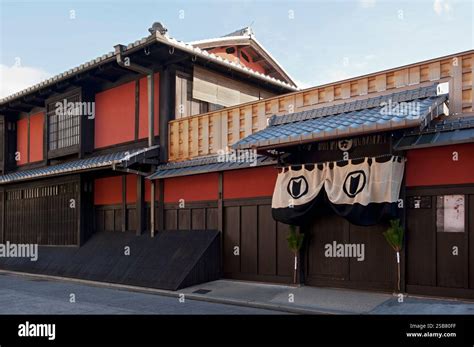 Historic Year Old Famous Ichiriki Teahouse Chaya Or Ochaya On Hanami Koji Street In Kyoto