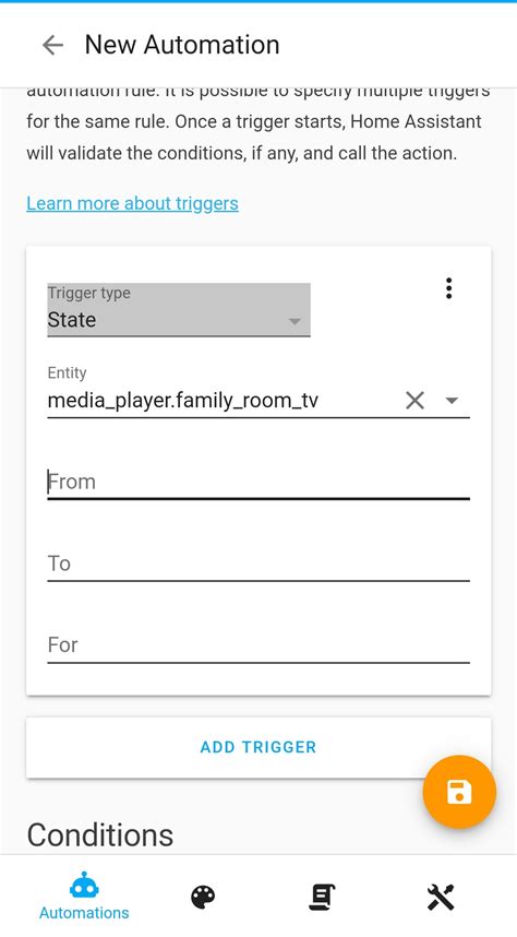how to use unavailable as a trigger status configuration home