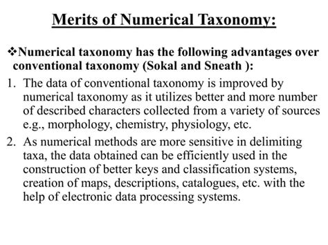 Numerical Taxonomy Plant Taxonomy Pptx Biological Sciences Science