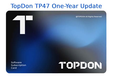 topdon tp47 one year update td52170003