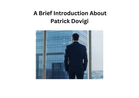 A Brief Introduction About Patrick Dovigi Pdf