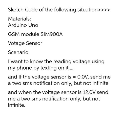 sketch code of the following situation materials