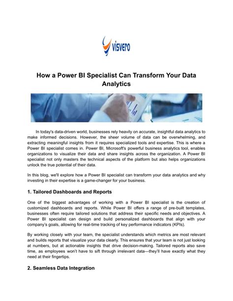 Ppt How A Power Bi Specialist Can Transform Your Data Analytics Powerpoint Presentation Id