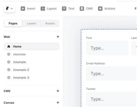 How To Add A Overlay Custom Success Message Framerforms Insert Frame