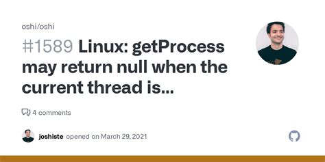 linux getprocess may return null when the current thread is