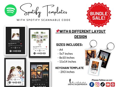 Spotify With Scannable Code Template Editable In Canva Music Photo