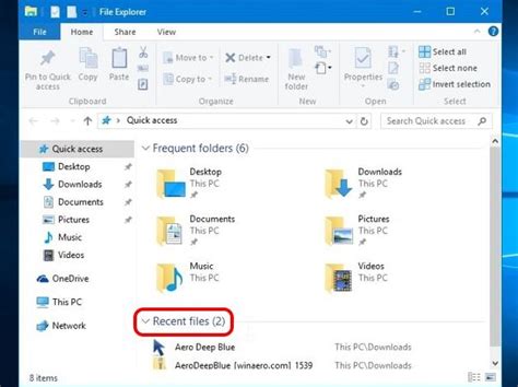 How Do You Get The All Recent Files List Back In Windows 10