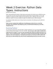Python Data Types Exercise Instructions Course Hero