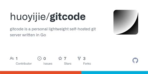 Github Huoyijiegitcode Gitcode Is A Personal Lightweight Self Hosted Git Server Written In Go