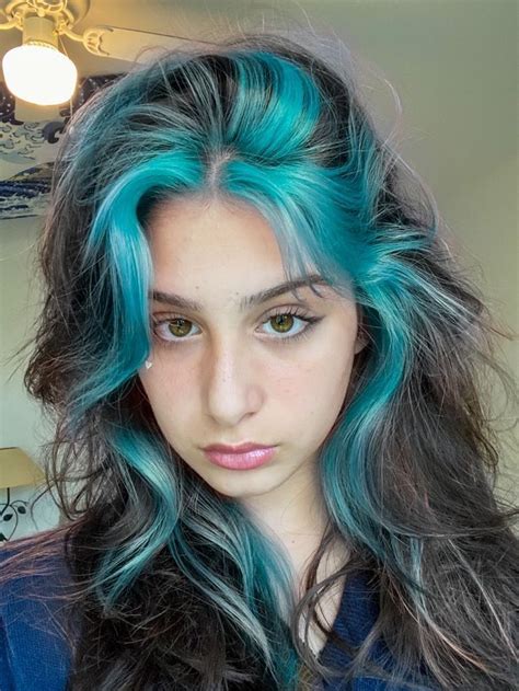 Hair Color Streaks Hair Dye Colors Teal Hair Highlights Hair Stylies