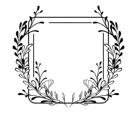 Premium Vector Vector Illustration Of Floral Frame Vignette