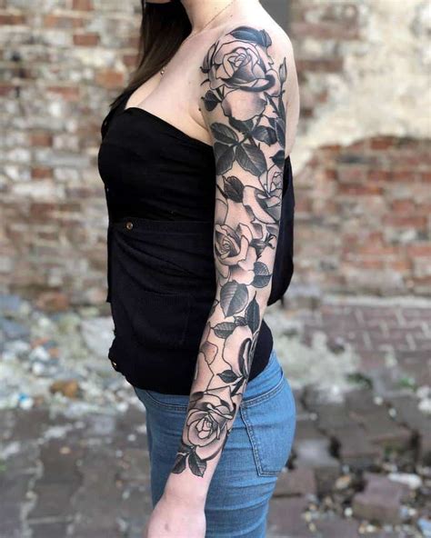80 Amazing Rose Sleeve Tattoo Ideas