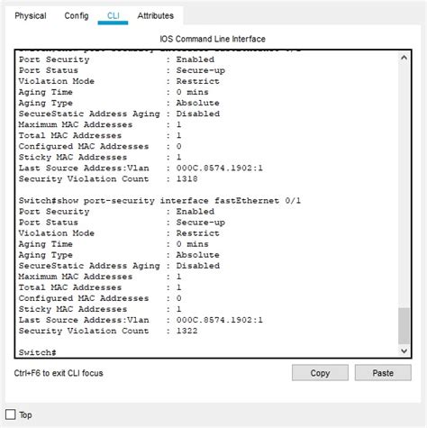 A Problem With Port Security Cisco Community