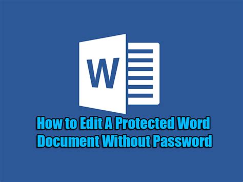 How To Edit A Protected Word Document Without Password Malware Removal PC Repair And How To