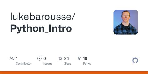 Github Lukebaroussepythonintro