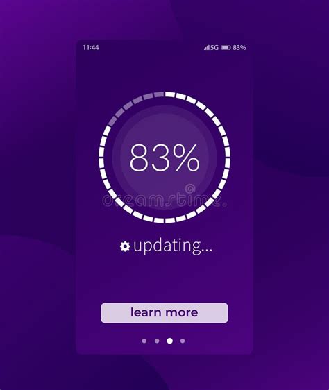 Progress Screen Mobile App Interface Ui Design Stock Vector Illustration Of Upgrade