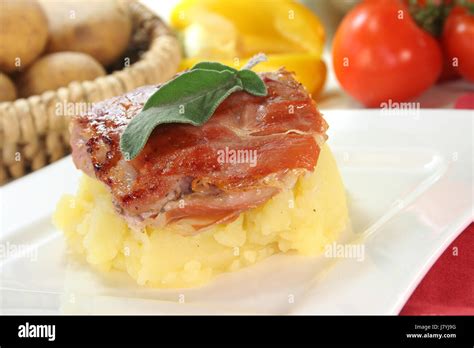 Sage Ham Mashed Potatoes Meat Classical Mediterran Sage Delicacy