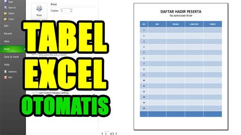 Cara Membuat Tabel Di Excel Untuk Pemula Ade Karyadi