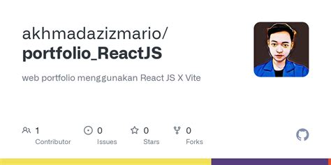 github akhmadazizmario portfolio reactjs web portfolio menggunakan