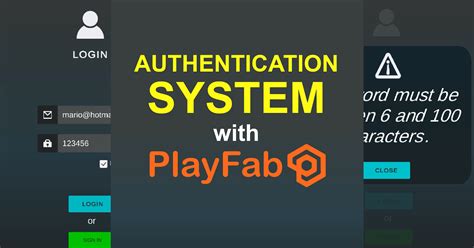 Authentication System With Playfab Integration Unity Asset Store