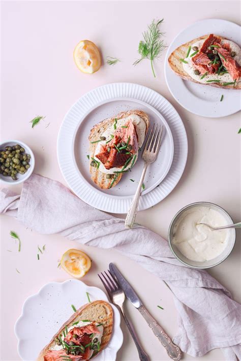 Hot Smoked Salmon Brunch Toast Recipe Toast Recipes Recipes Food