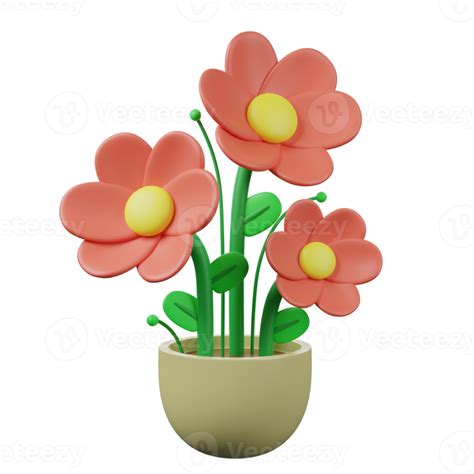 Flower 3d Illustration 56573151 Png
