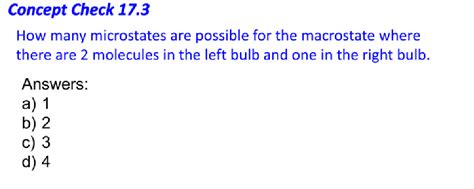 Solved Concept Check 17 3how Many Microstates Are Possible