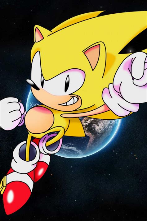 Super Sonic Classic Sonic The Hedgehog By Misdreavus4builder On