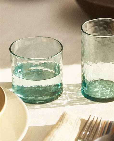 Hammered Glassware Set Sets Glassware Dining New Collection Zara Home Uae Abu Dhabi
