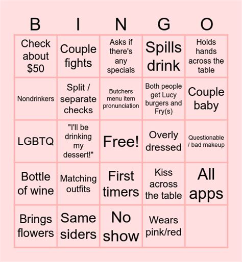 Server Bingo Card